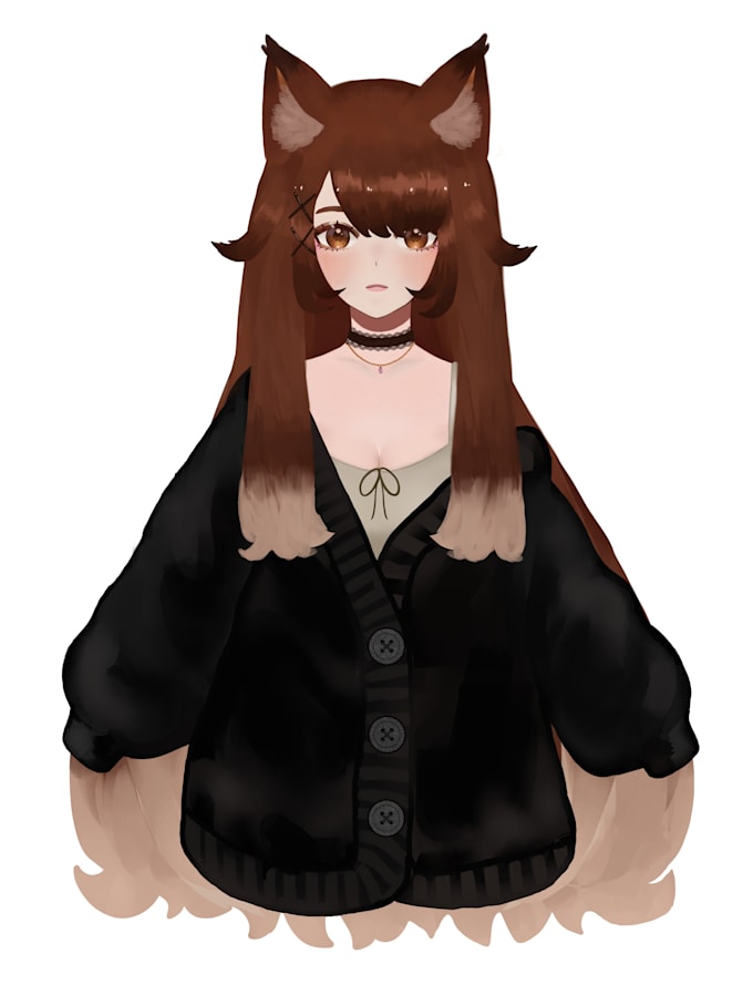 Draw a professional anime vtuber model for you by Shbelex | Fiverr