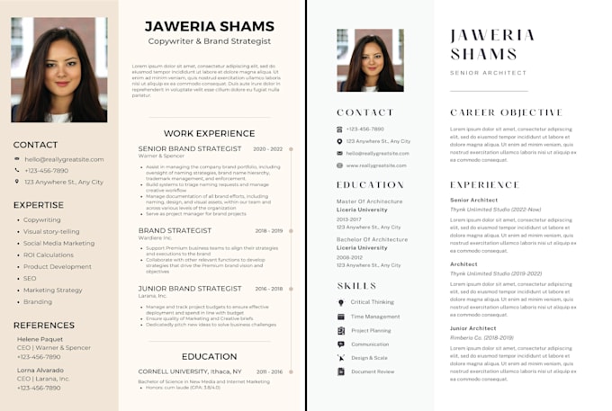 Professionally rewrite, design job winning ats resume by Jaweriashams ...