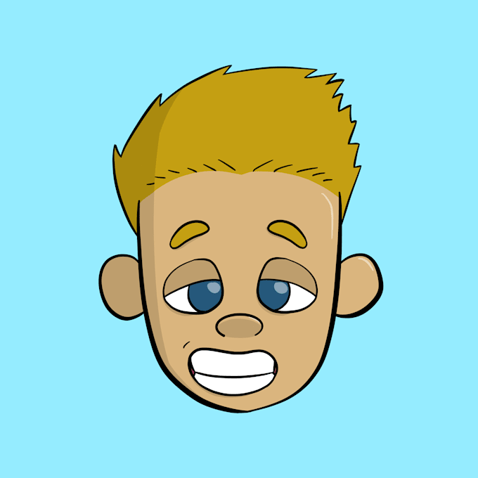 Draw a simple cartoon head by Carlosrichison | Fiverr
