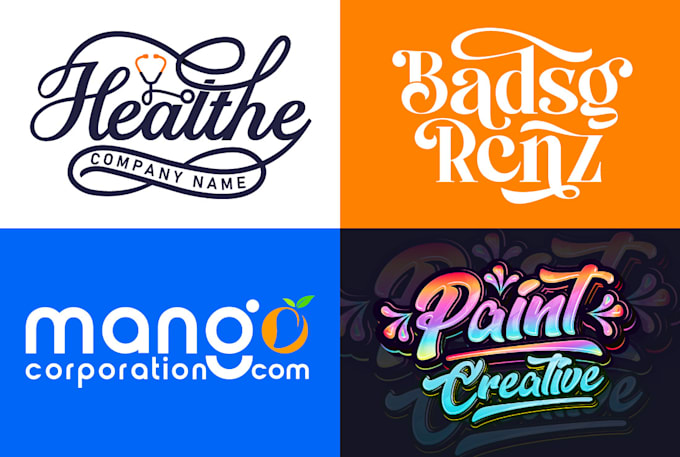 Design lettering minimalist typography modern logo by Designlens02 | Fiverr