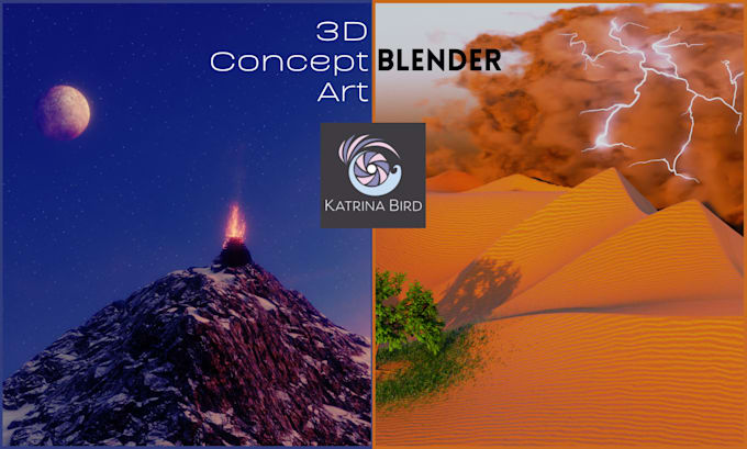 Create 3d landscape environment and concept art in blender by Katrina ...