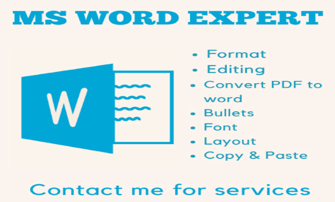 Do all the work on ms word by Sehrishmalik14 | Fiverr
