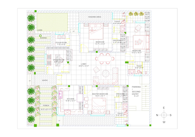 Draw all your interior plans in autocad by Isha_trehan | Fiverr