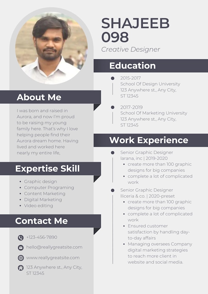 Professional resume design, cv, linkedin and indeed profile ...
