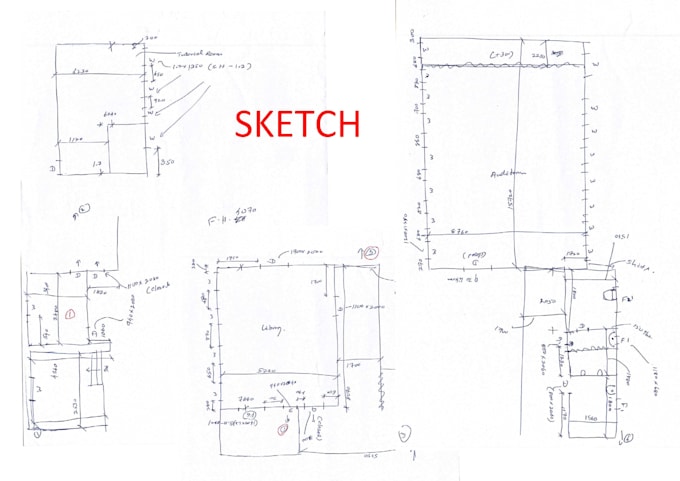 Create professional 2d cad drawing from a basic hand sketch by All_in ...