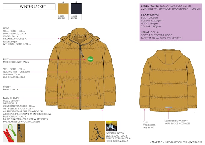 Create a technical sketch with full tech pack by Proma16 | Fiverr