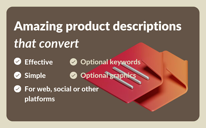 Write amazing product descriptions for your medium of choice by ...