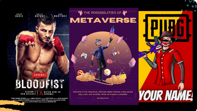Make a unique and epic poster for anything by Hamza1khan1 | Fiverr