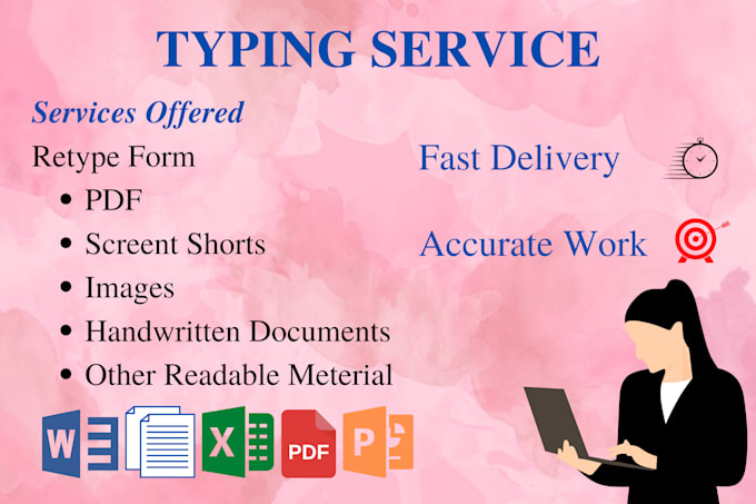 Retyping typing work 50 pages within 24 hours by Leo_graphic_ | Fiverr