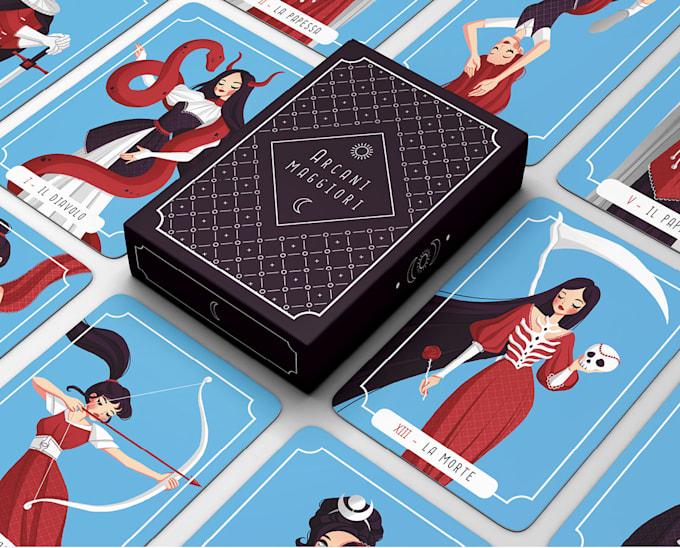 Design and illustrate custom tarot cards by Eleonoradimaria | Fiverr