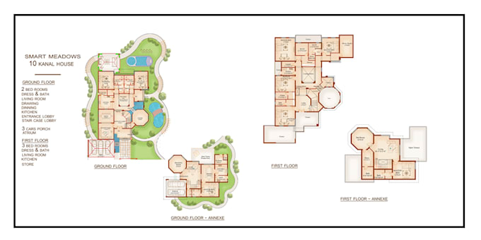 Create 2d colored plans, elevations and sections in photoshop by Sabah ...