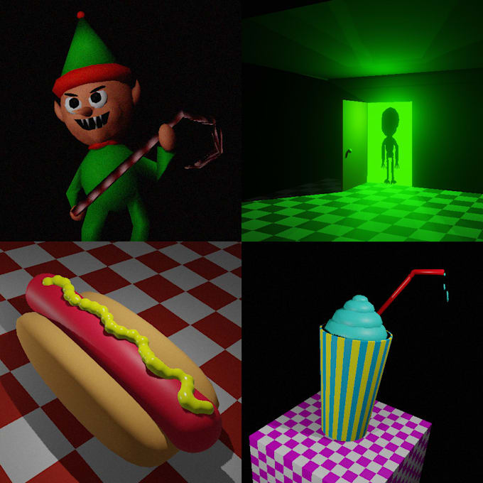 Create a retro 3d render by Samwarnerart | Fiverr