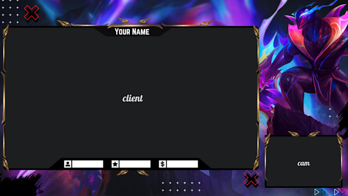 Design you a lol themed overlay by Pidurina | Fiverr