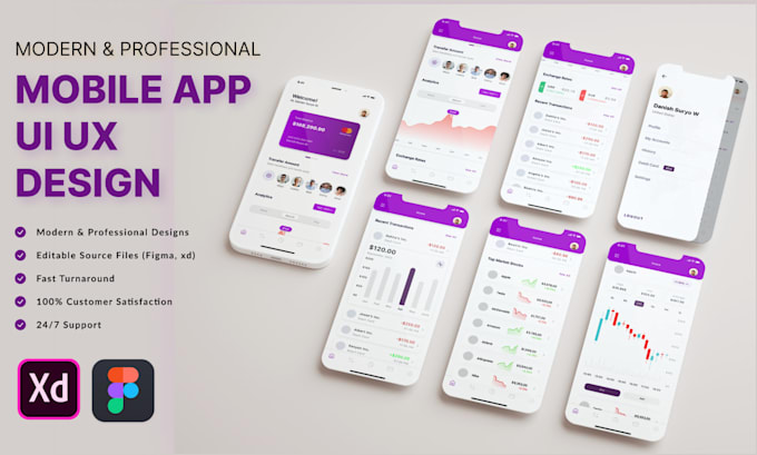 Design mobile app ui in figma by Ayeshafarooq_ | Fiverr