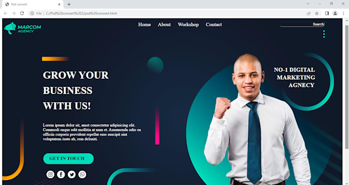 Convert Psd To Html Figma To Html Xd To Html Using Html5 By Zaid153 8108