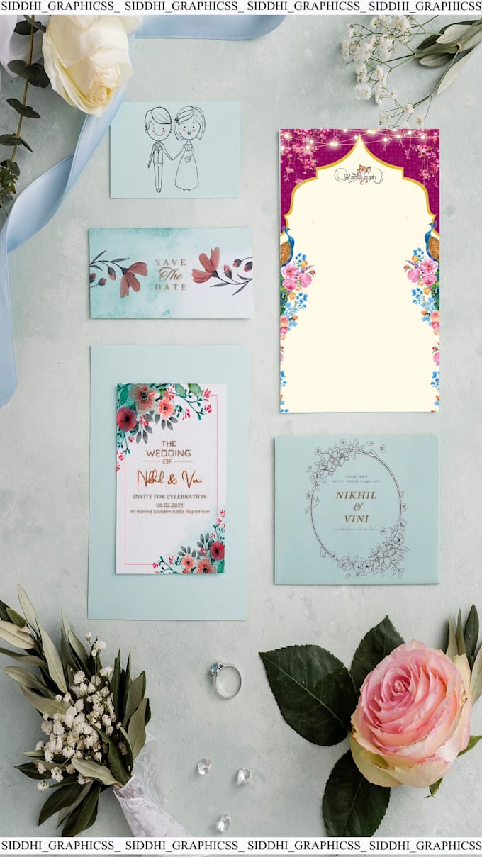 Design the most beautiful wedding invitation by Siddhigraphicss | Fiverr