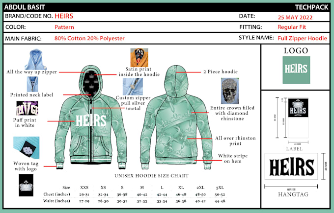 Créer des packs techniques de vêtements de mode et des conceptions de ...