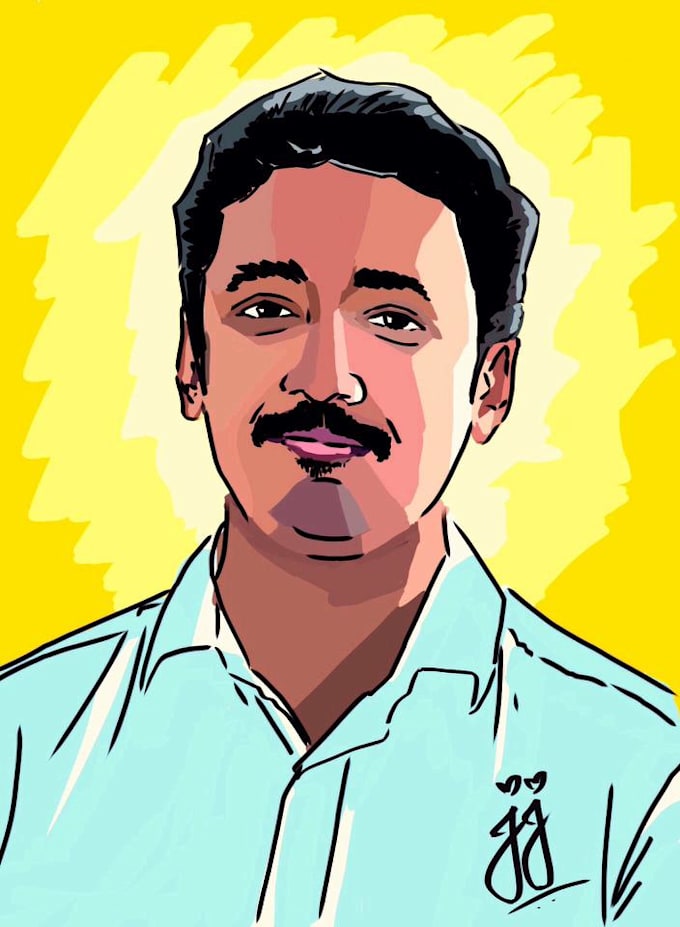 Make a digital portait by Jeenojayan | Fiverr