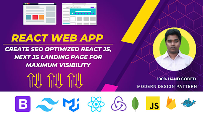 Create seo optimized react js, next js landing page for maximum ...