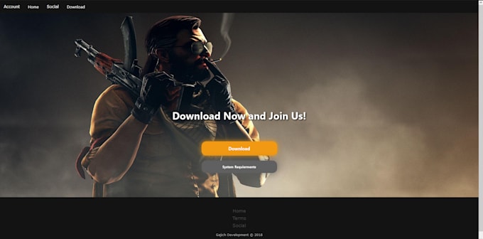Make you a simple website for your game by Gajich | Fiverr