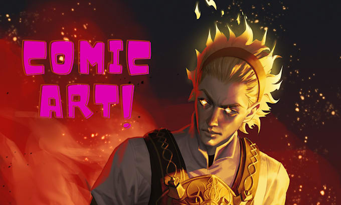 Illustrate an amazing comic book art, manga art, webcomic and lineart ...