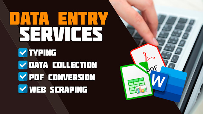 Data entry, manual data entry typing work, convert pdf to word, data ...