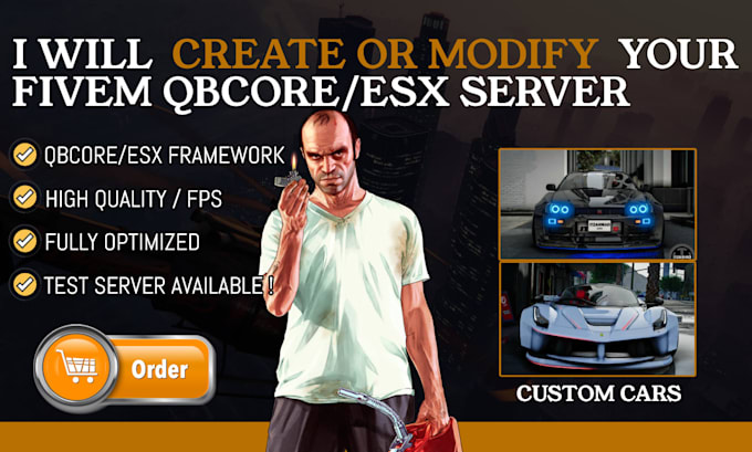 Create or modify your fivem qbcore and esx server by Criminal4k | Fiverr