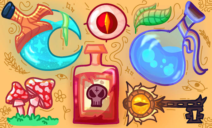 Draw 2d icons, objects, assets, and items for your games by Yanathoy ...