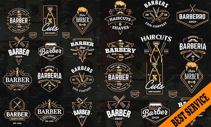 Design a unique barber logo design by Metadesign3 | Fiverr