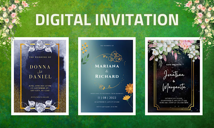 Design a digital wedding invitation for your wedding by Aminelfilali ...