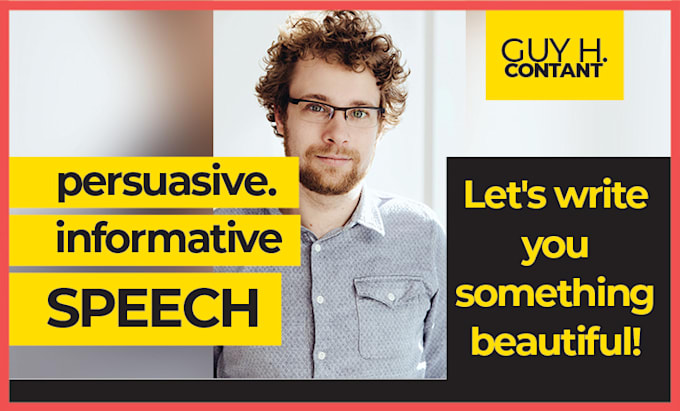 Write a persuasive or informative speech by Hossguy | Fiverr