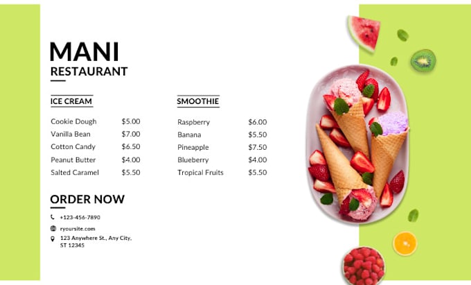 Create modern menu card design by Aliahsan_71 | Fiverr