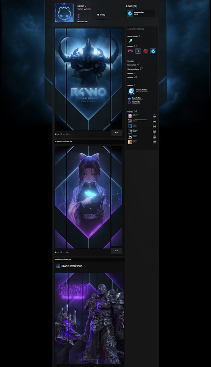 Design your steam profile by Silviamankama | Fiverr