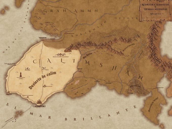 Make fantasy and dnd maps for your awesome projects by Gedofgont | Fiverr