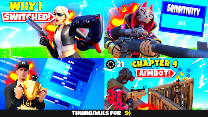 Create a high quality fortnite thumbnail by Alidyt | Fiverr