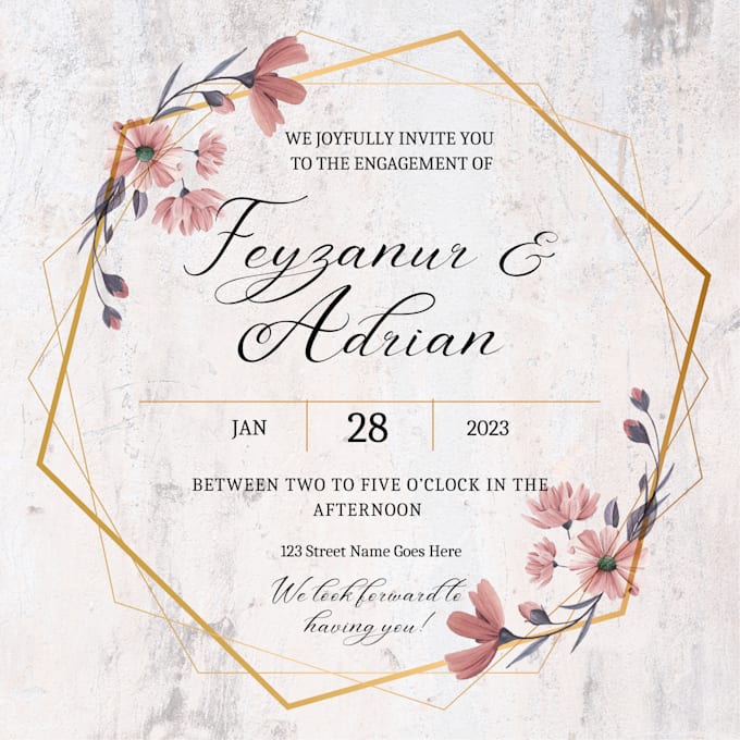 Make your dream invitation card for your special event by Feyzasonmez | Fiverr