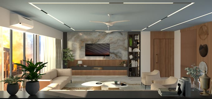 Design and create interior design 2d and 3d rendering of your space by ...