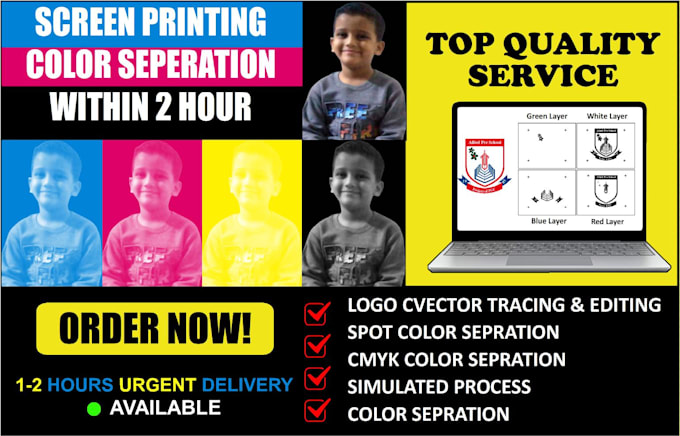 Do professional color sepration for your screen printing within 2hrs by ...