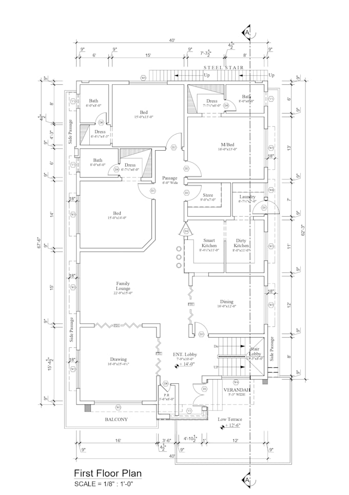 Design architectural floor plan,house plan using autocad by U ...