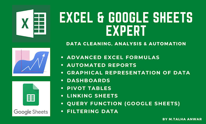 Provide you advanced excel and google sheets services by Talhaanwar744 ...