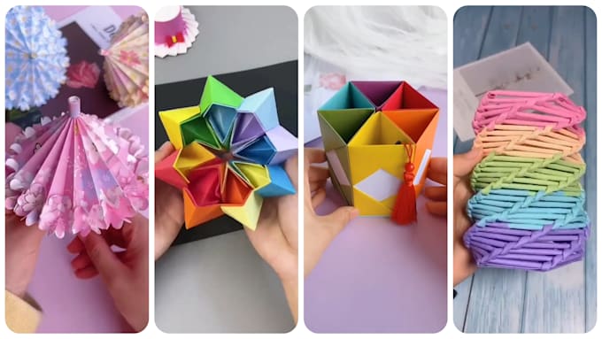 Create diy paper craft videos for youtube all social media by Mirshad ...