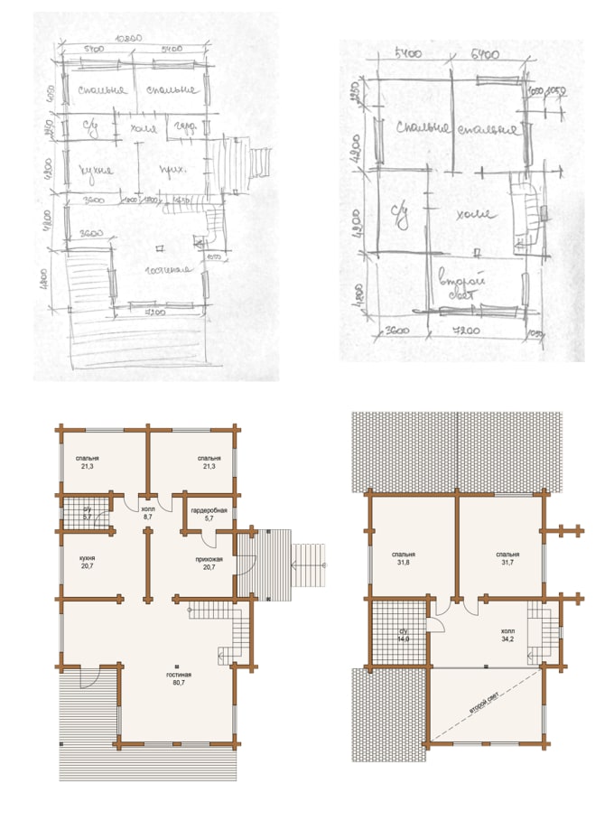 Draw, redraw 2d architectural floor plan, blueprint autocad by Anakhakimova | Fiverr