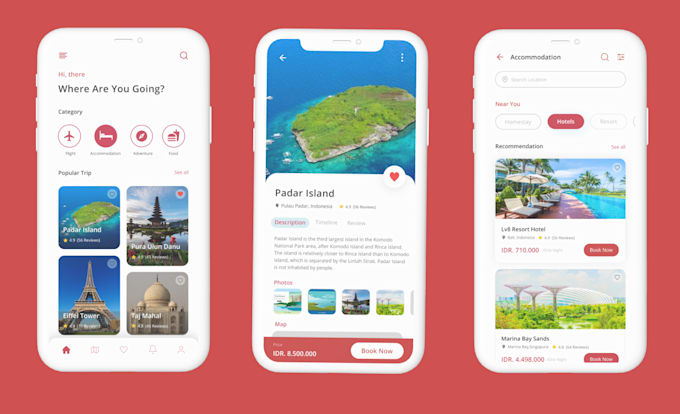 Create stunning travel app ui design by Mahamkhalil085 | Fiverr