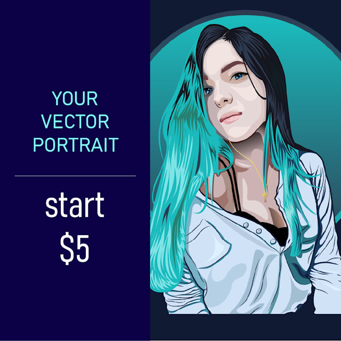 Draw a vector portrait from a photo individual avatar by Ukainian ...