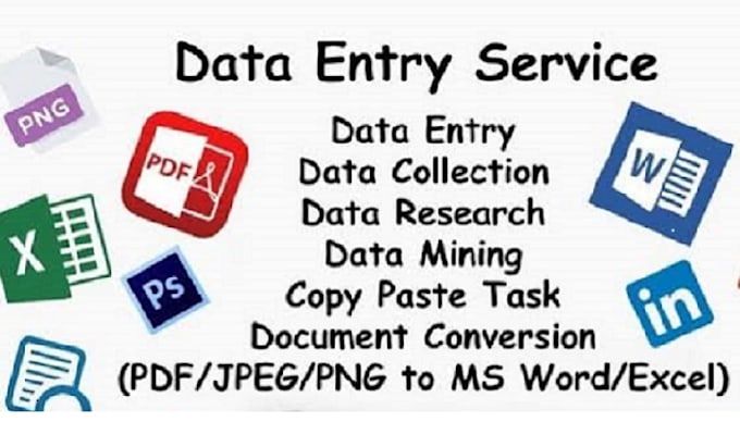 Do data entry in excel, web scraping, web research, copy paste by Tofa57 | Fiverr