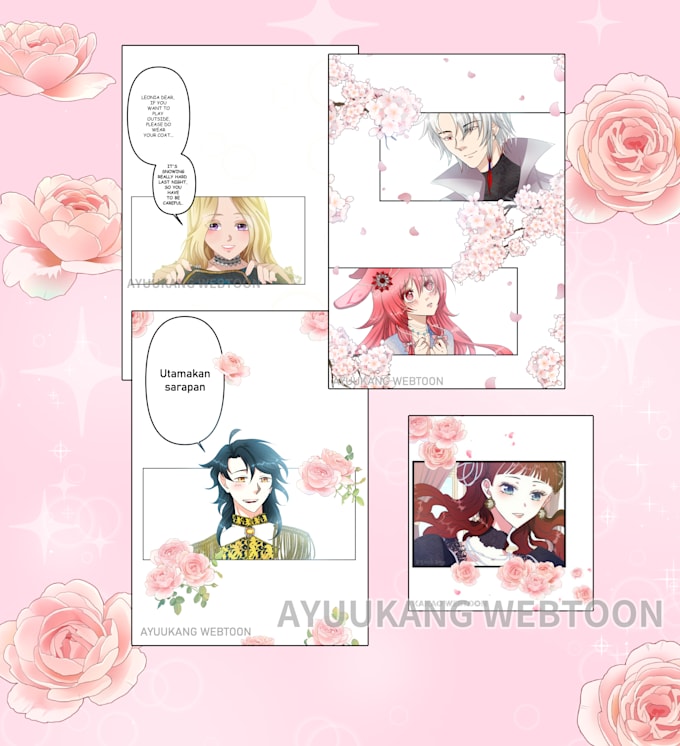 Draw your character as historical manhwa webtoon panel by Ayuukang | Fiverr