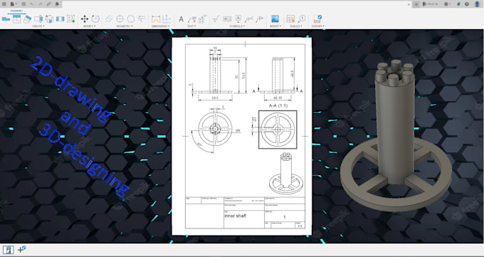 Create 3d models and 2d drawings with isometric view in fusion 360 by ...