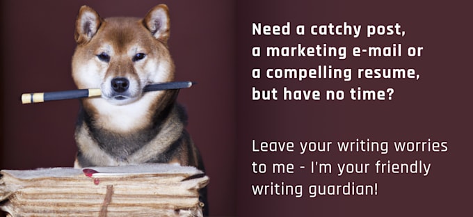 Take the burden of writing off of your shoulders by Victoria_frans | Fiverr