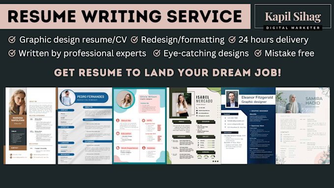 Create custom professional and eye catching resume to land you a job by ...