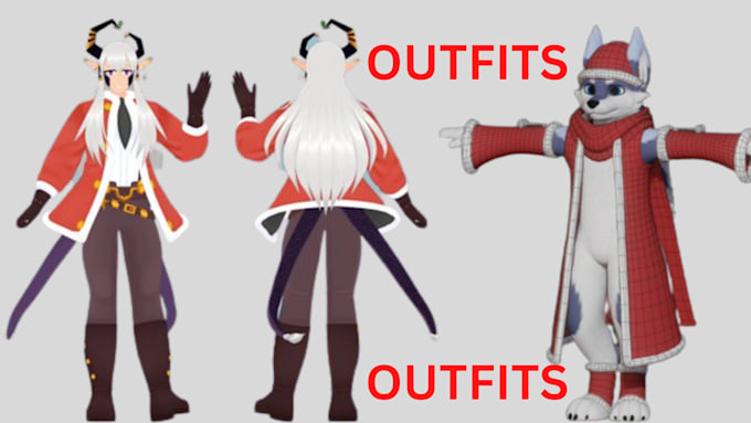 Create for you a unique vrchat outfit for your different characters by ...